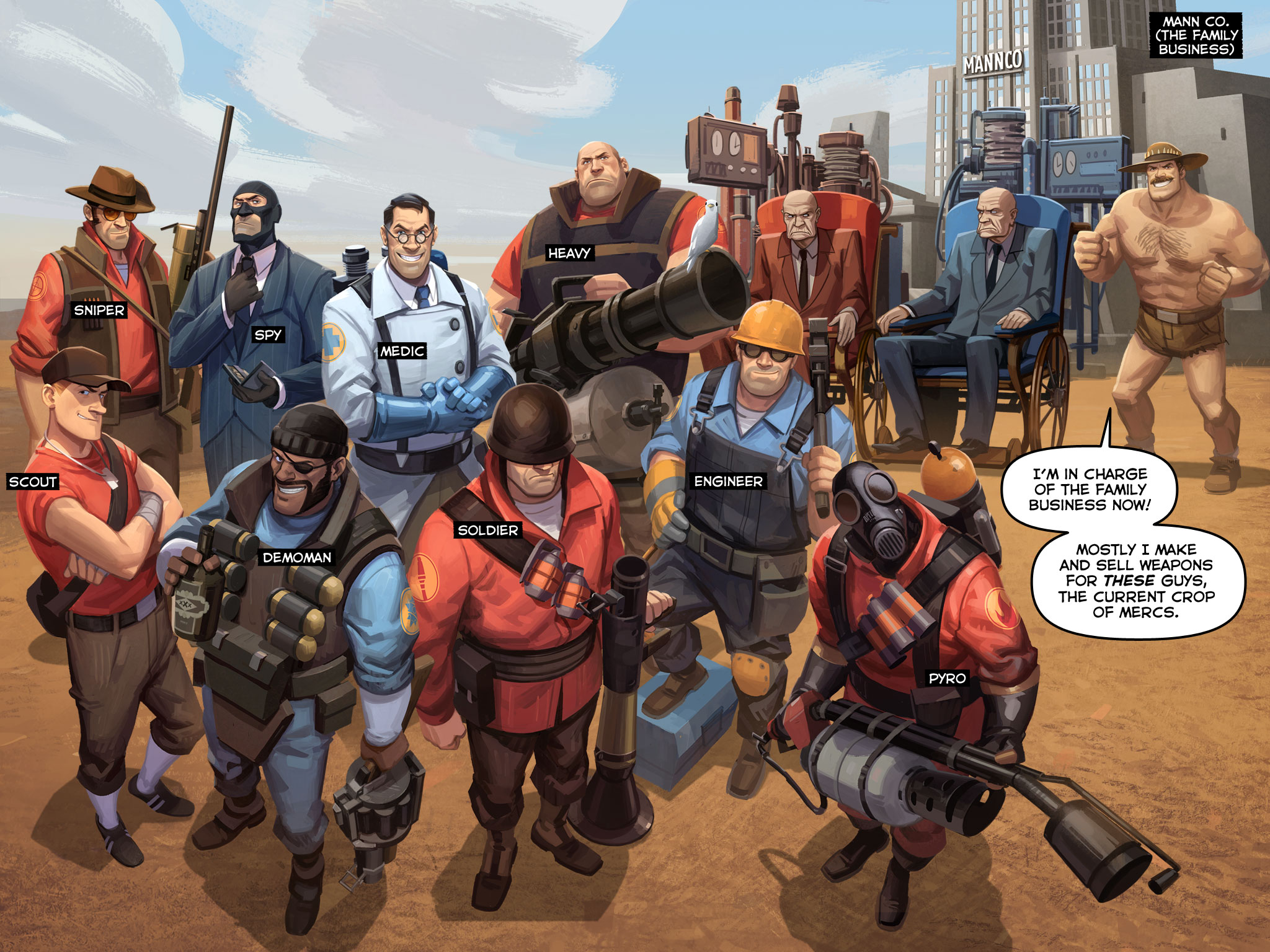 what teams are the mercs on in canon? : r/tf2