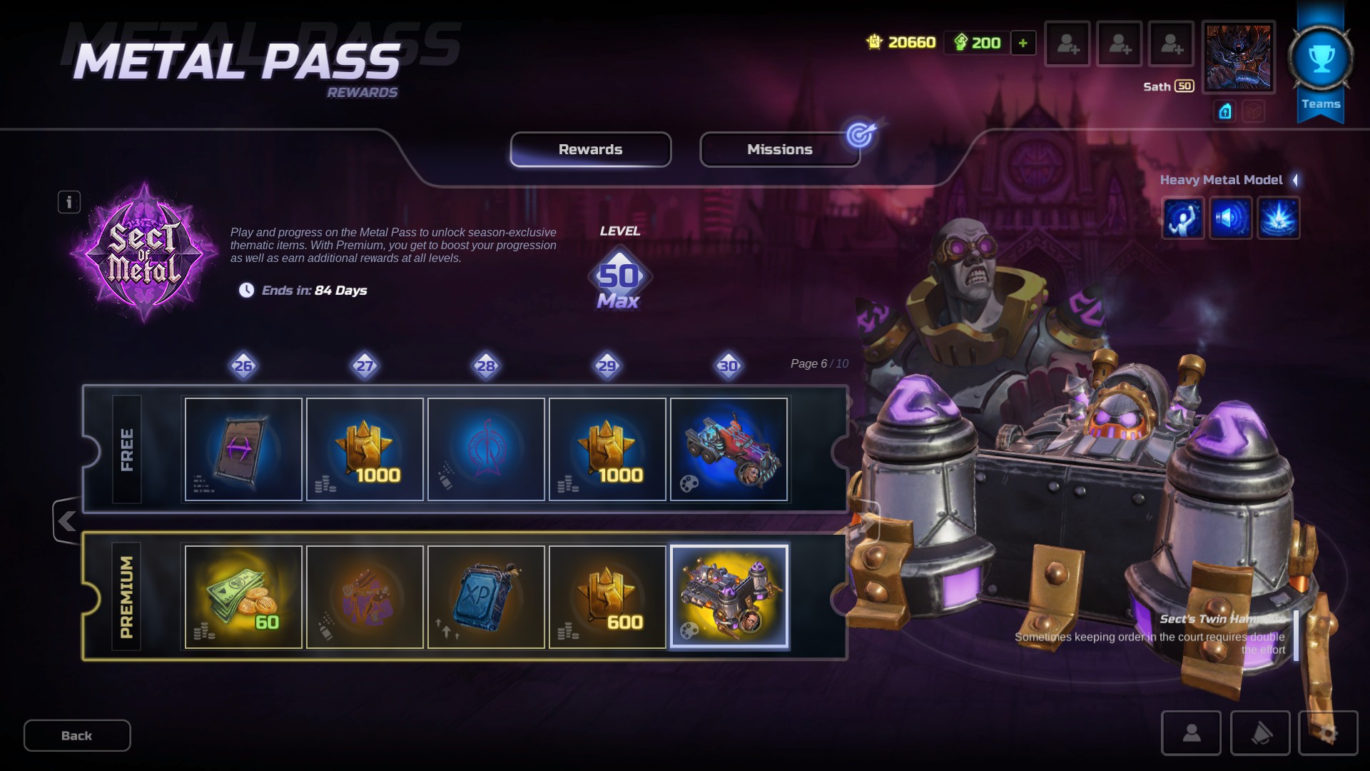 HMM Metal Pass Premium Season 3 + 20 Levels - Keymailer