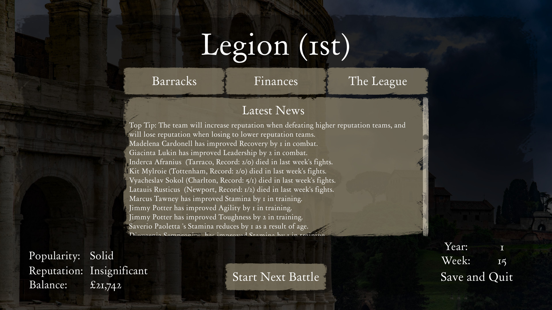 Gladiator Manager on Steam