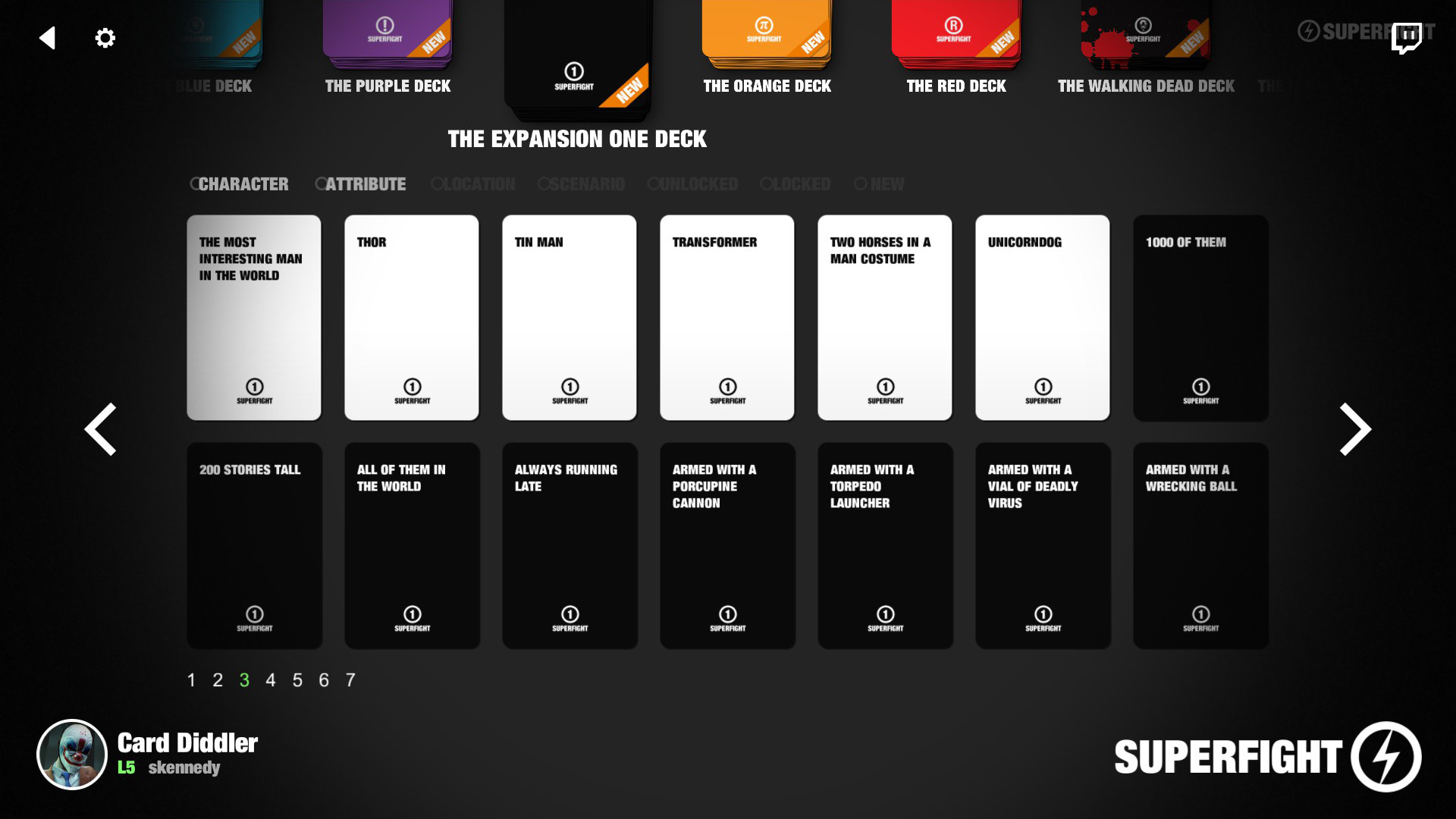 SUPERFIGHT - The Expansion One Deck on Steam