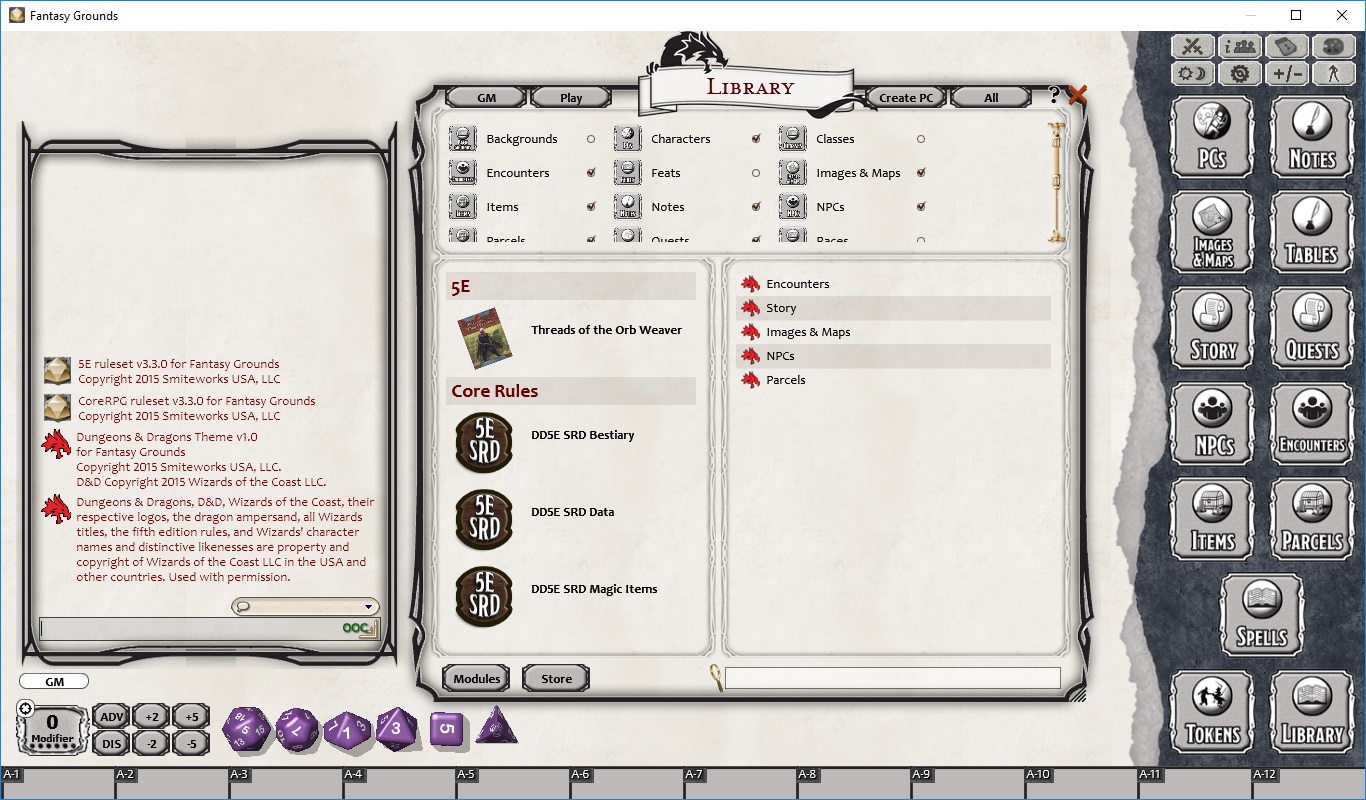 Fantasy Grounds - Threads of the Orb Weaver (5E) · 스팀