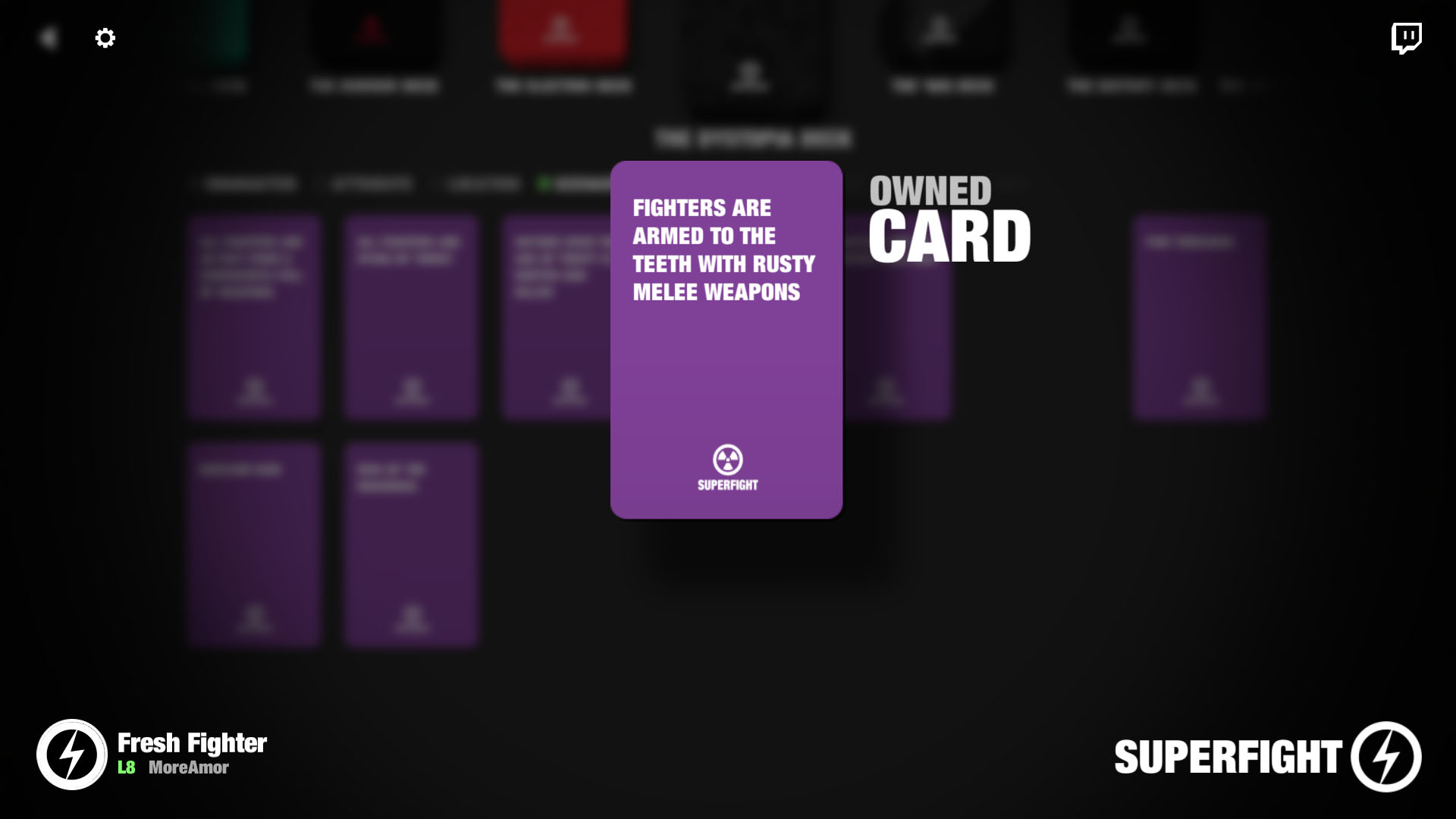 SUPERFIGHT - The Dystopia Deck · 스팀