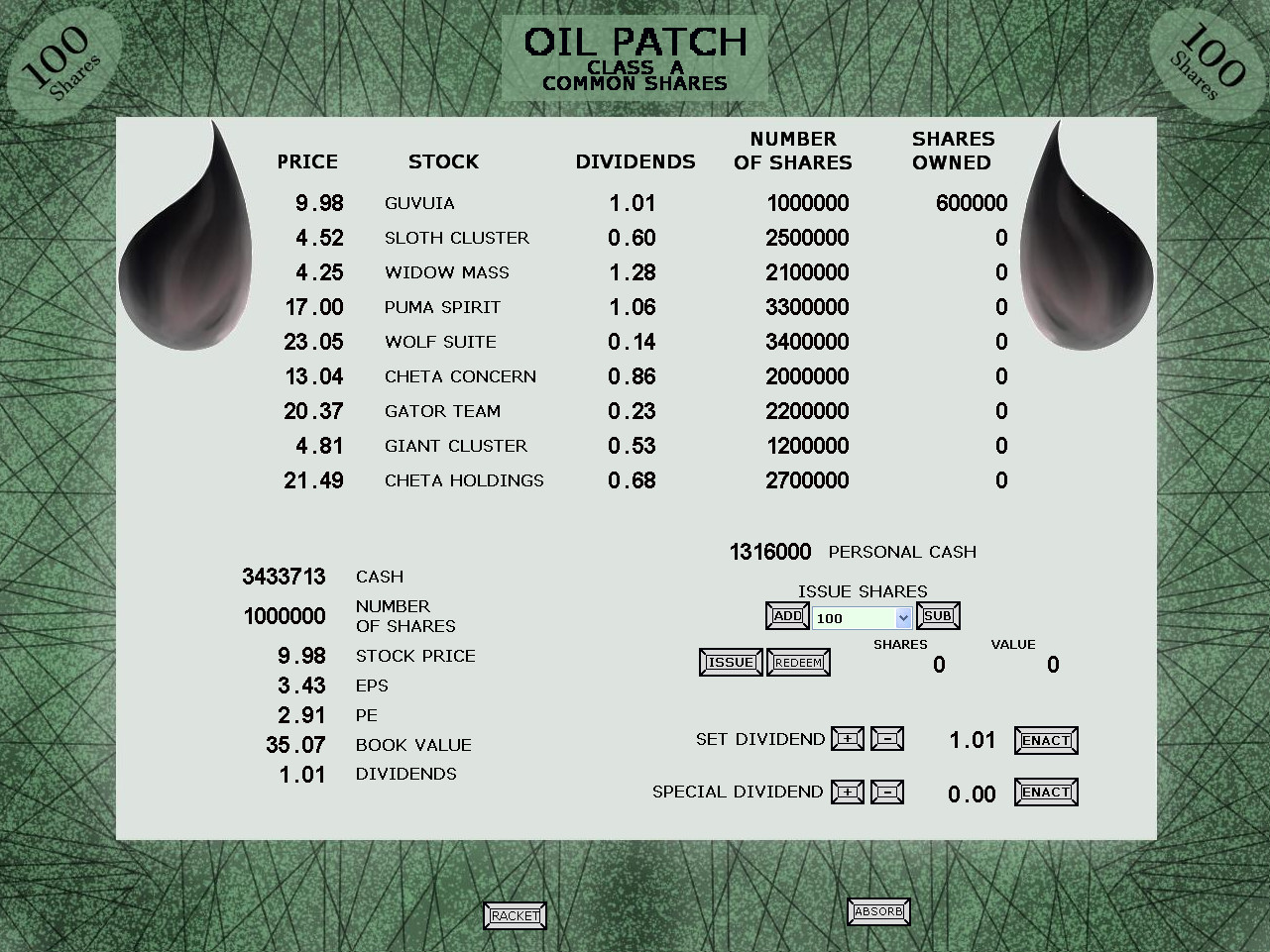 OIL PATCH SIMULATIONS · 스팀
